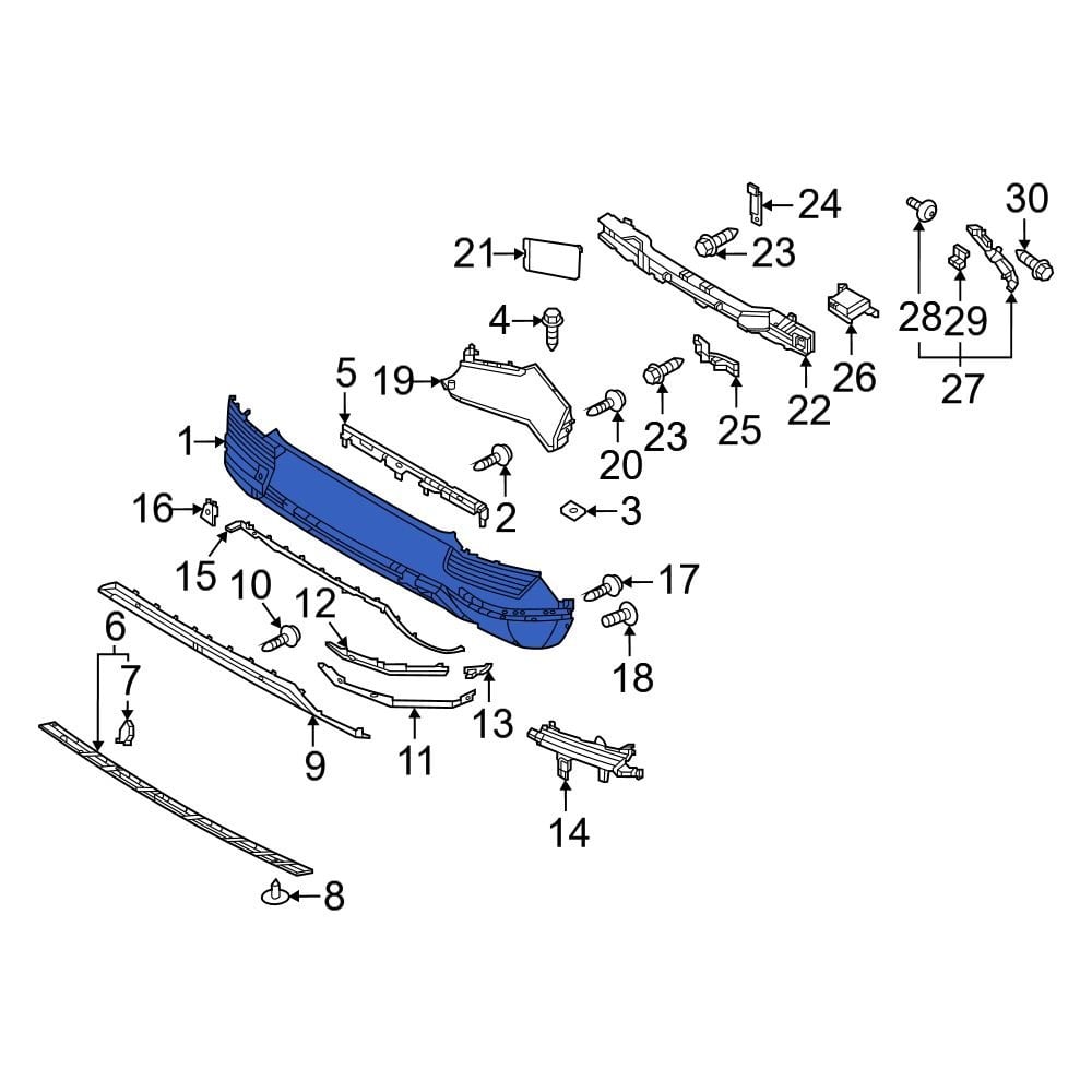 Hyundai OE 86550GI110 - Front Lower Bumper Cover
