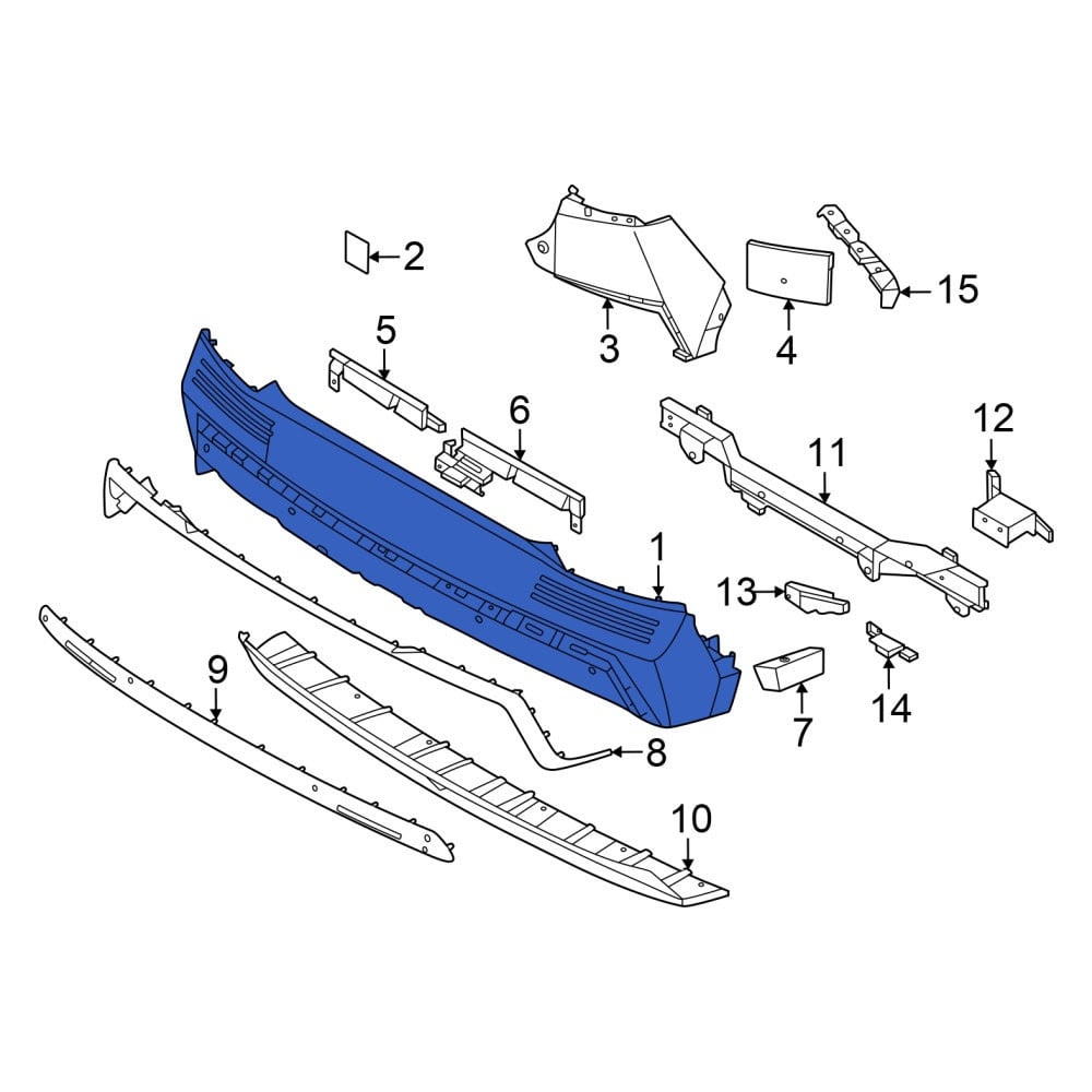 Hyundai OE 86512PI010 - Front Lower Bumper Cover