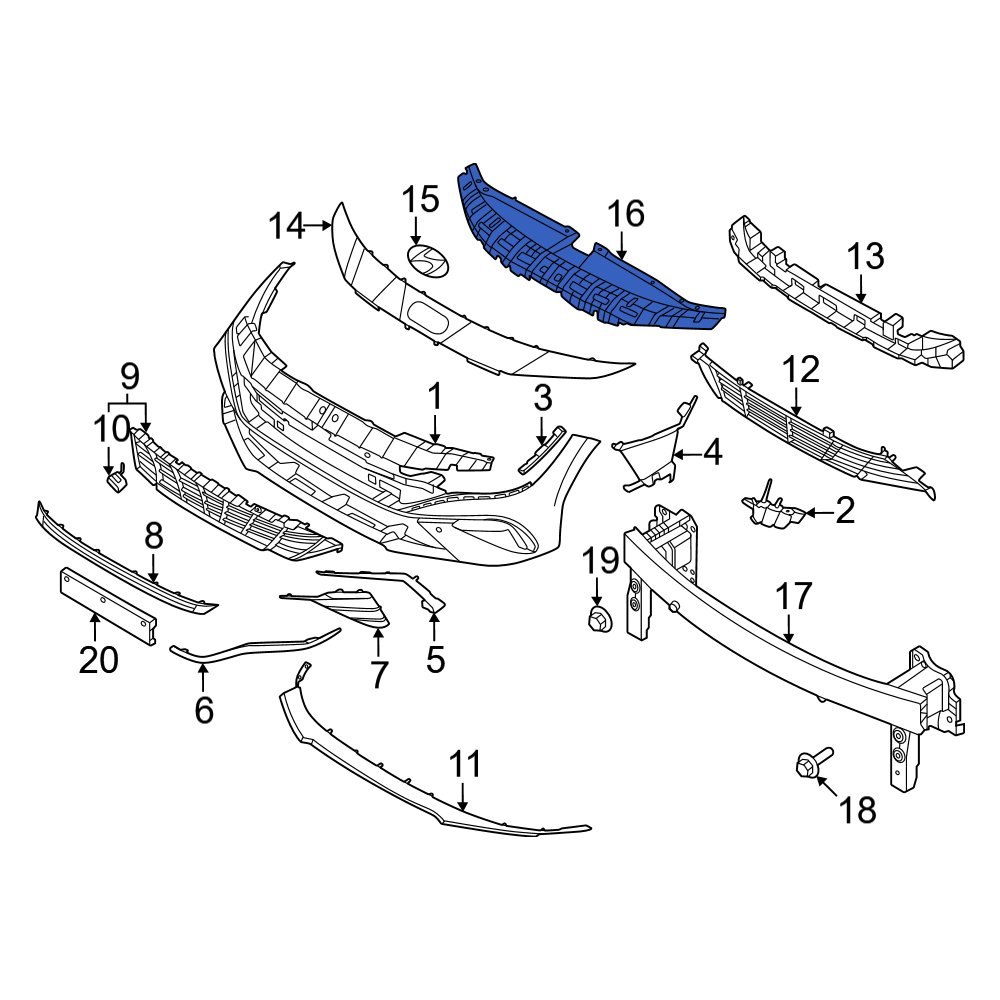 Hyundai OE 86391AAAA0 - Front Bumper Cover Reinforcement