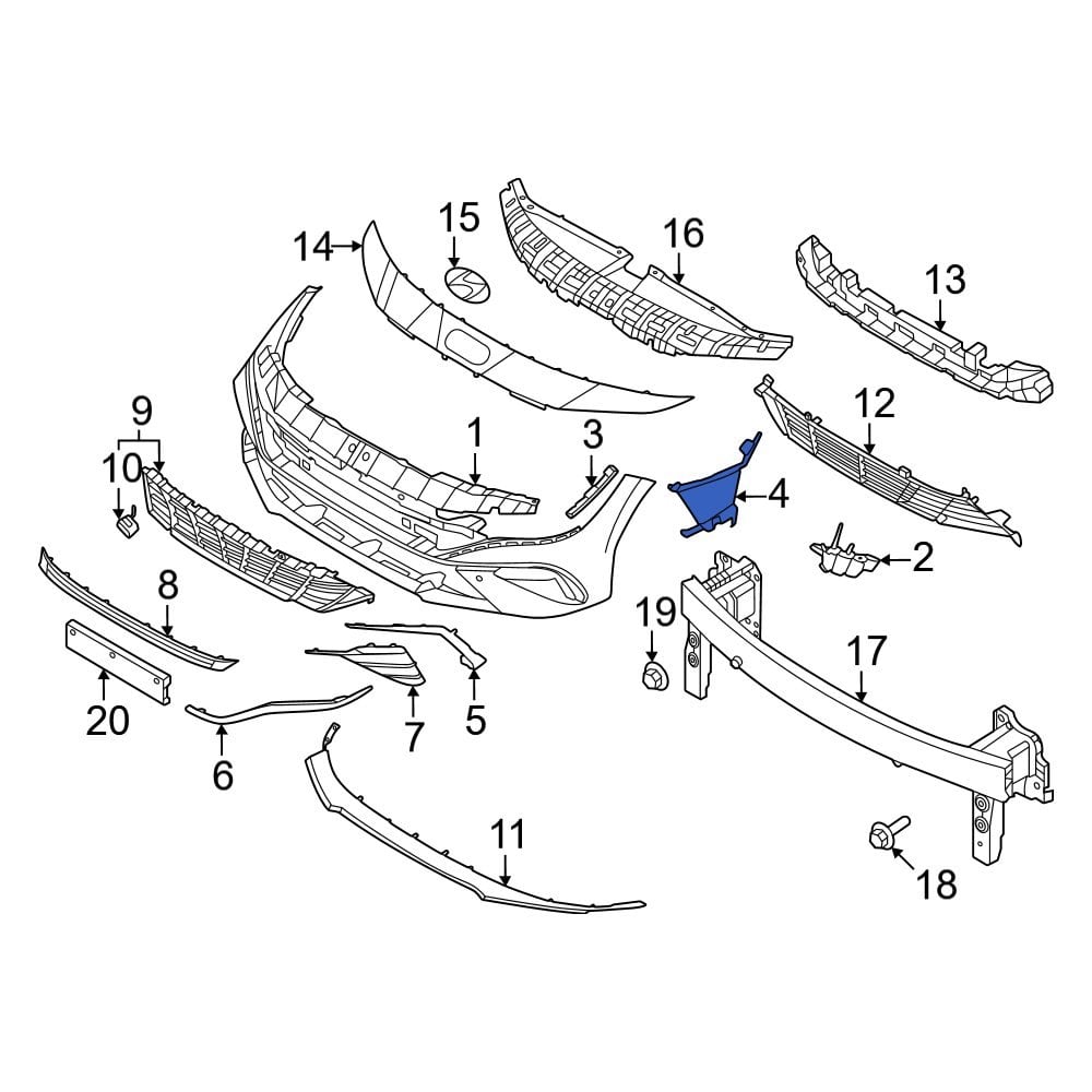Hyundai OE 86545AAAA0 - Front Left Brake Air Duct