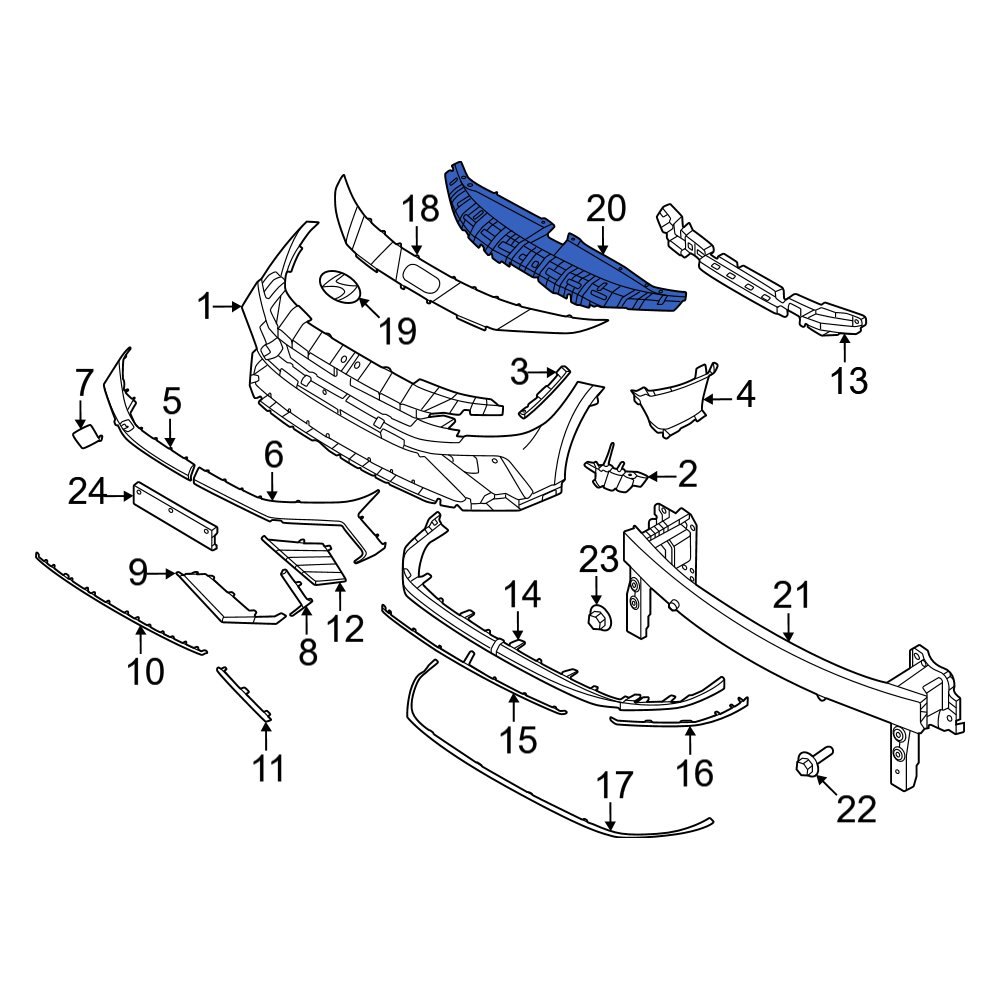 Hyundai OE 86391AAAA0 - Front Bumper Cover Reinforcement
