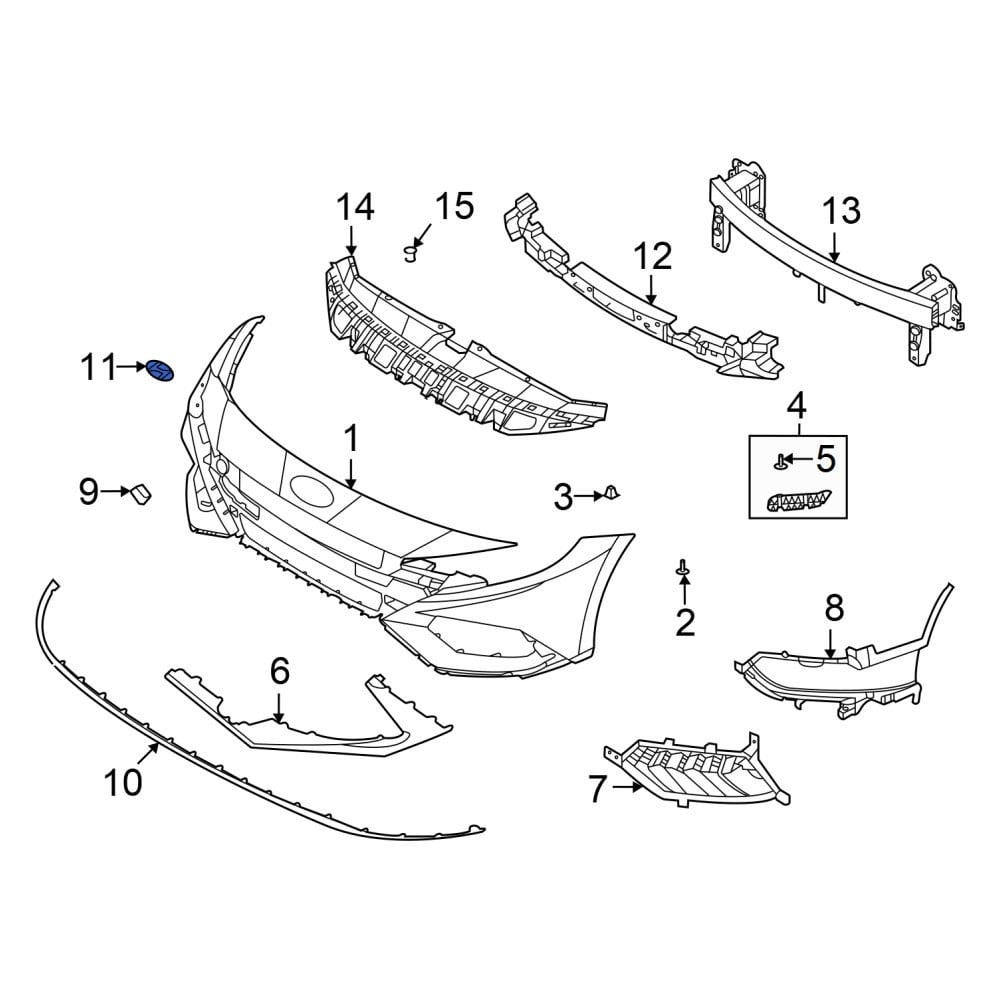 Hyundai OE 86311AA001 - Front Bumper Cover Emblem