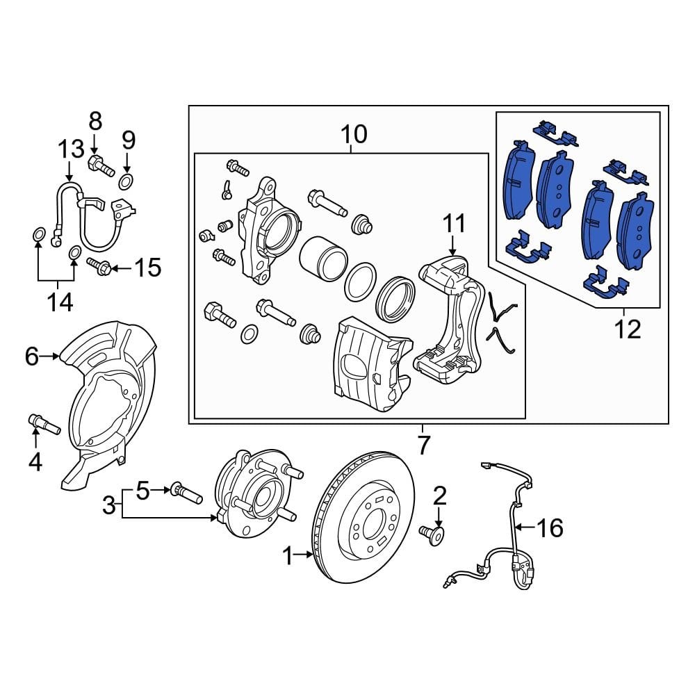 Hyundai OE 58101AAA00 - Front Disc Brake Pad Set