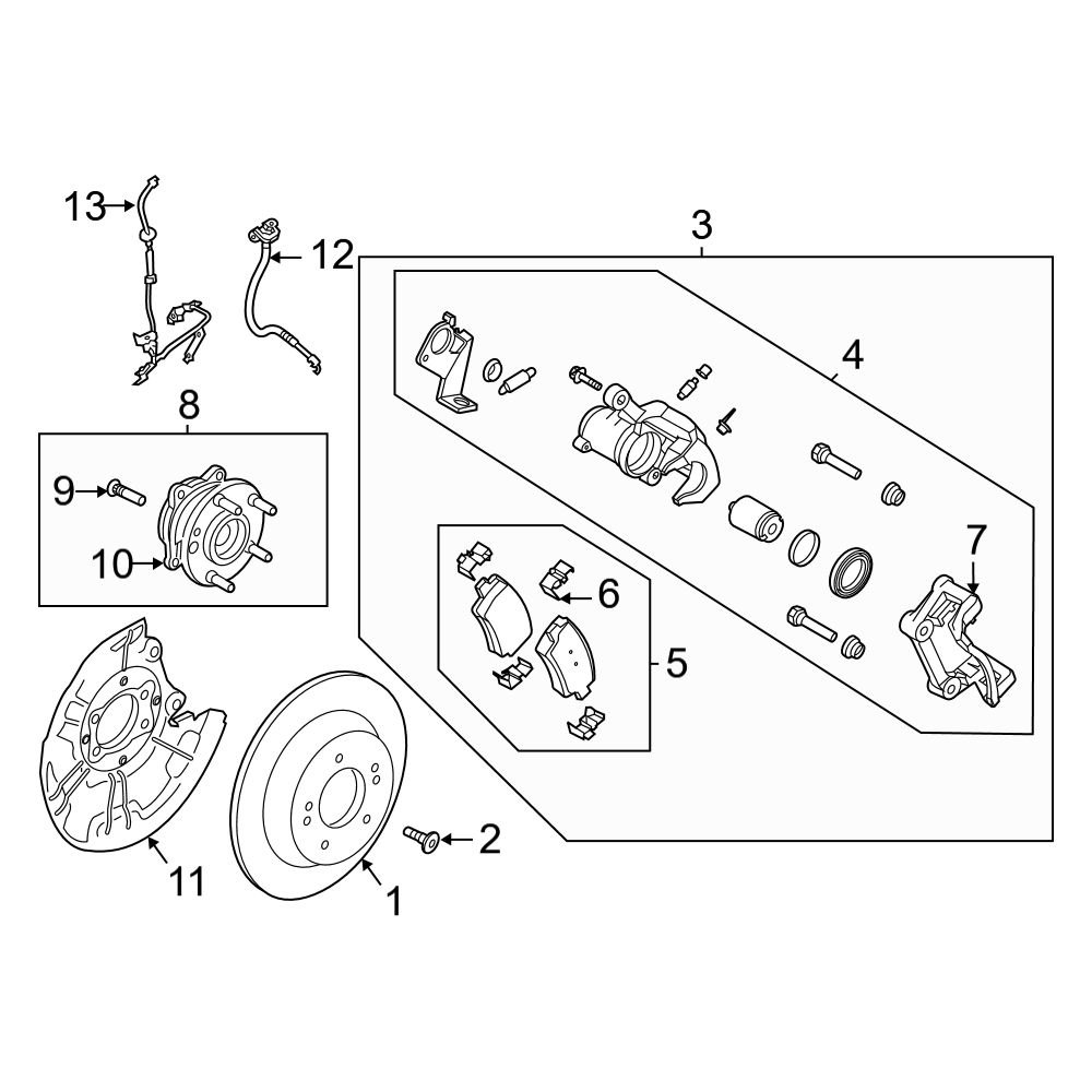 Hyundai OE 52730K2000 - Rear Wheel Bearing and Hub Assembly