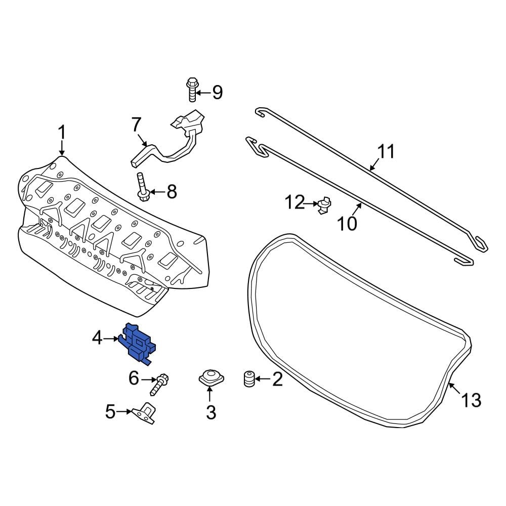 Hyundai OE 81230AA010 - Rear Deck Lid Latch