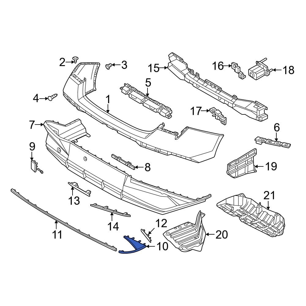 Hyundai OE 86698AAAA0 - Rear Right Outer Bumper Trim