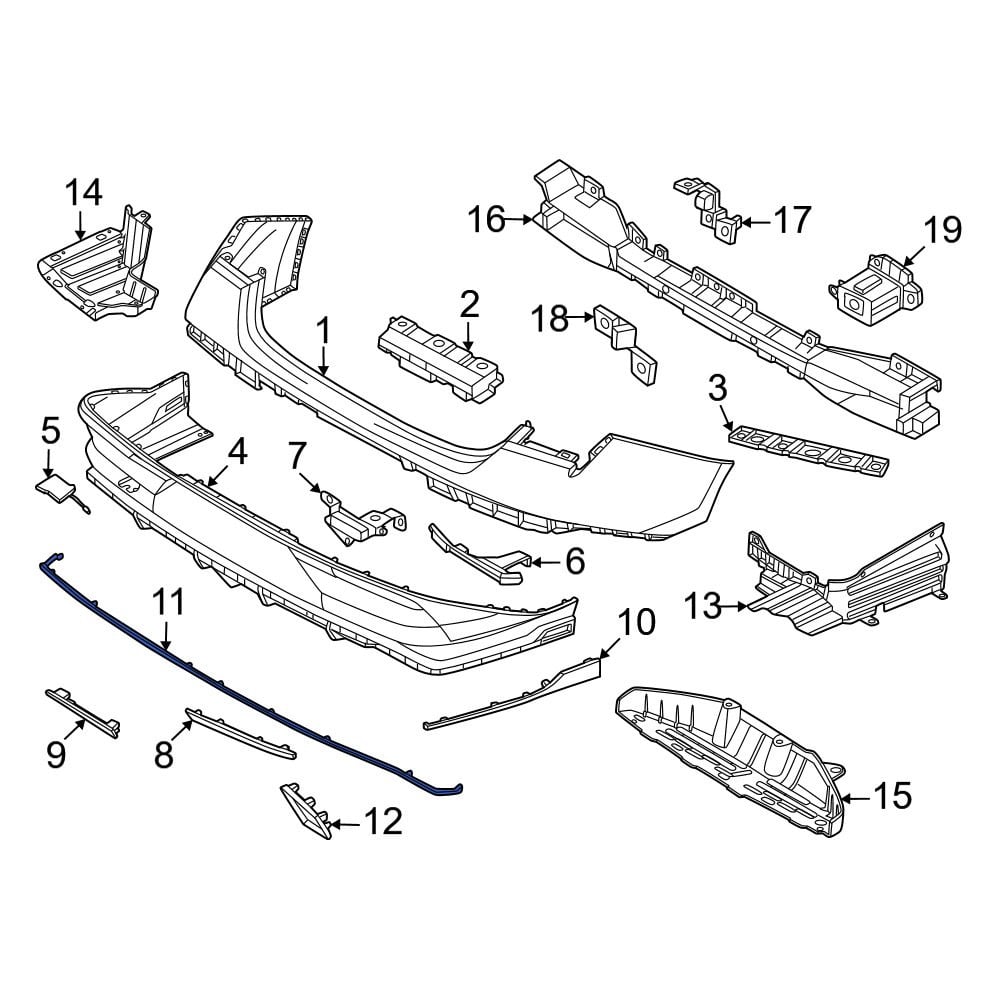 Hyundai OE 86536AANA0 - Front Center Bumper Trim