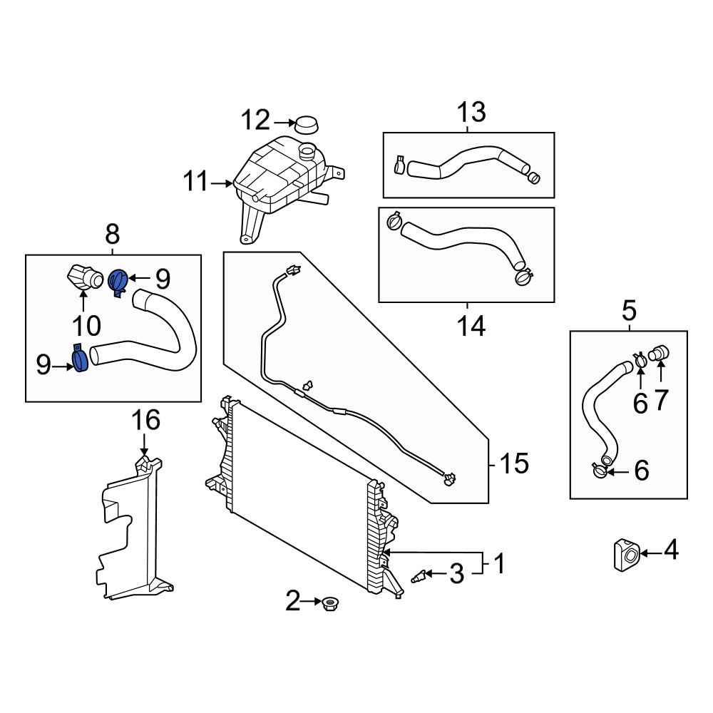 Hyundai OE 253311W041 - Upper Radiator Hose Clamp