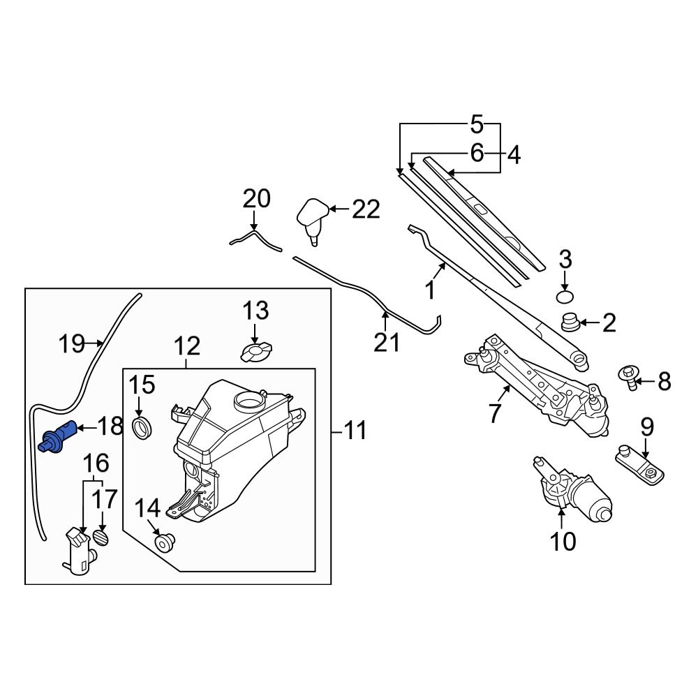 Hyundai OE 98521D9000 - Washer Fluid Level Sensor