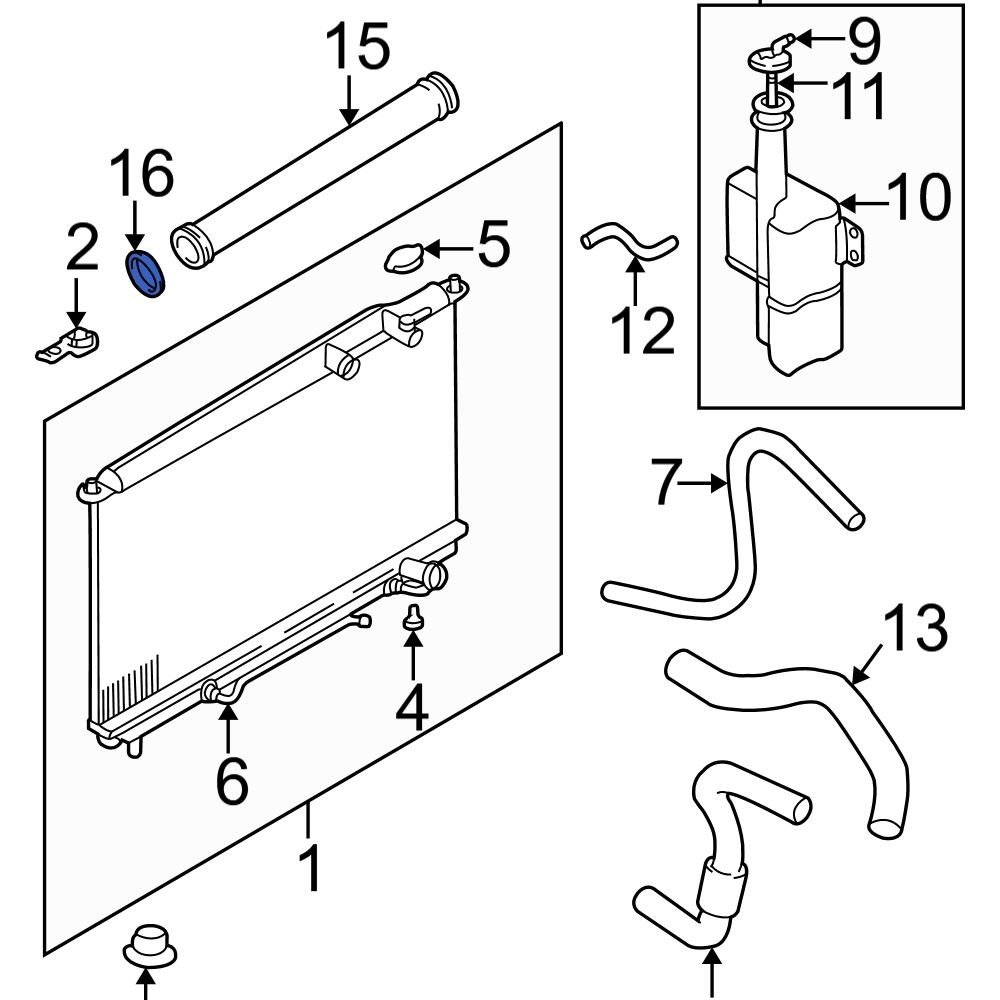 Hyundai OE 2546221010 - Engine Coolant Pipe O-Ring