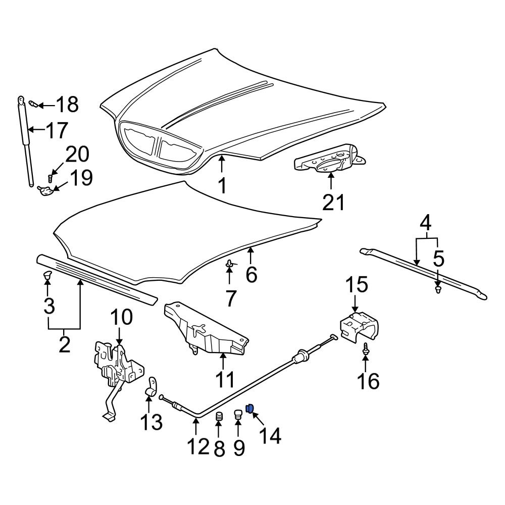 Hyundai OE 8119933000 - Liftgate Washer Hose Clip