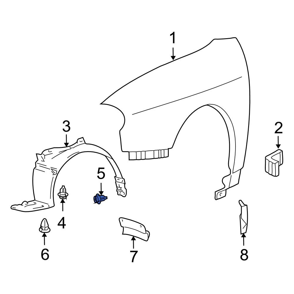 Hyundai OE 8684822000 - Fender Liner Nut
