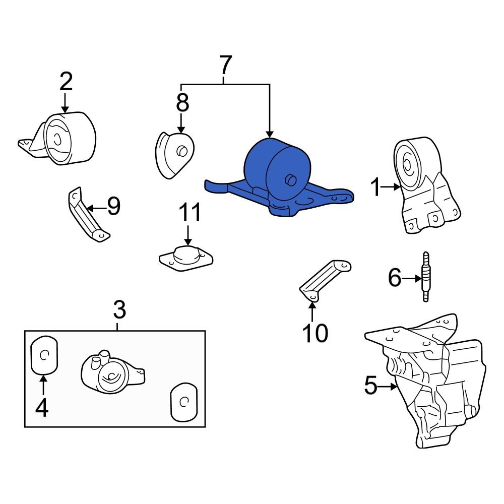 Hyundai OE 2183038510 - Automatic Transmission Mount