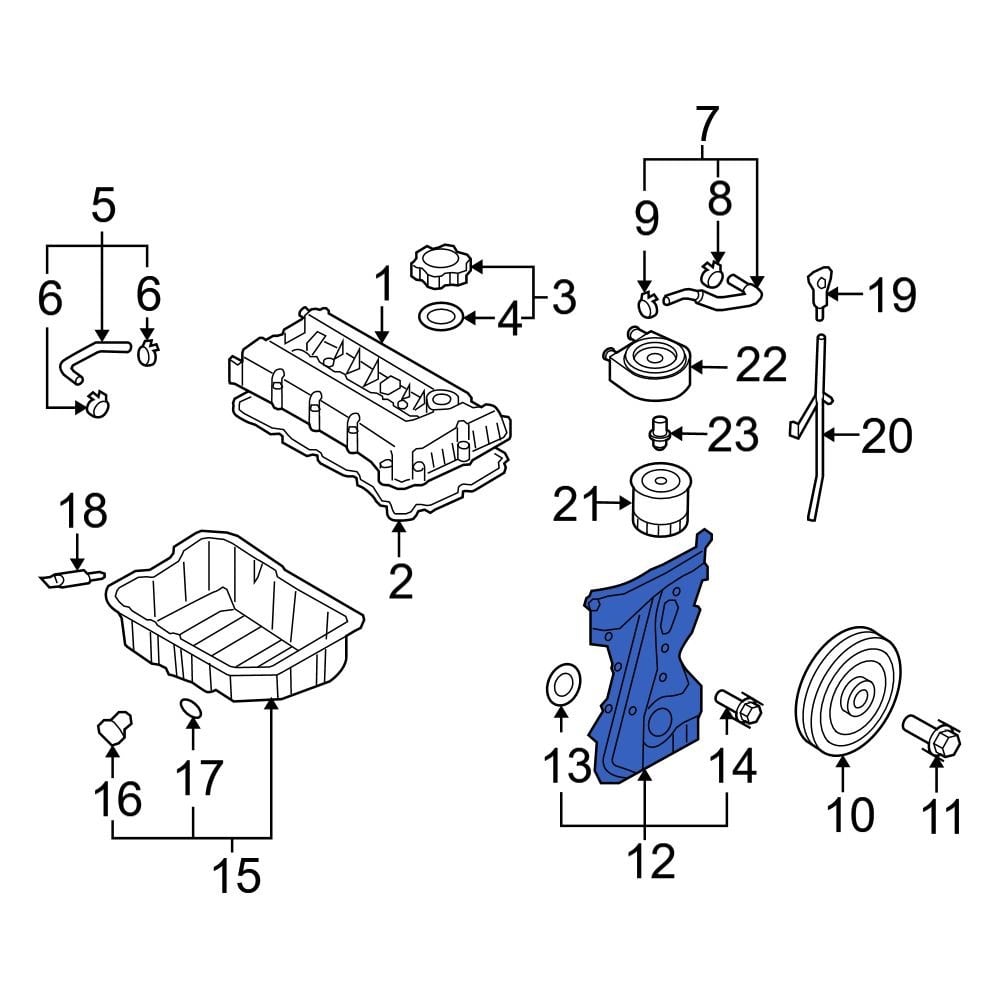 Hyundai OE 213502G004 - Engine Timing Cover