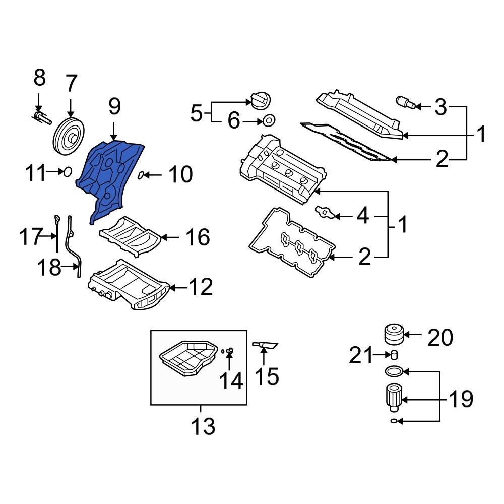 Hyundai OE 213502G004 - Engine Timing Cover