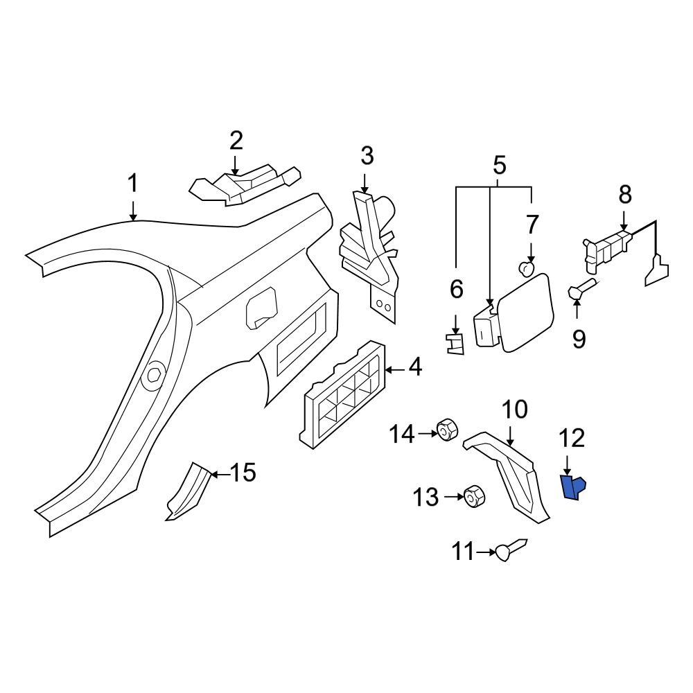 Hyundai OE 1491305010 - Fender Liner Nut