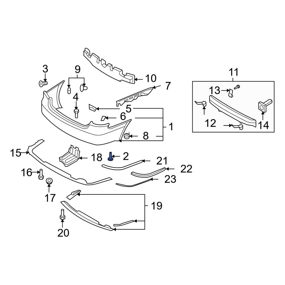 Hyundai OE 865793K000 - Bumper Cover Screw