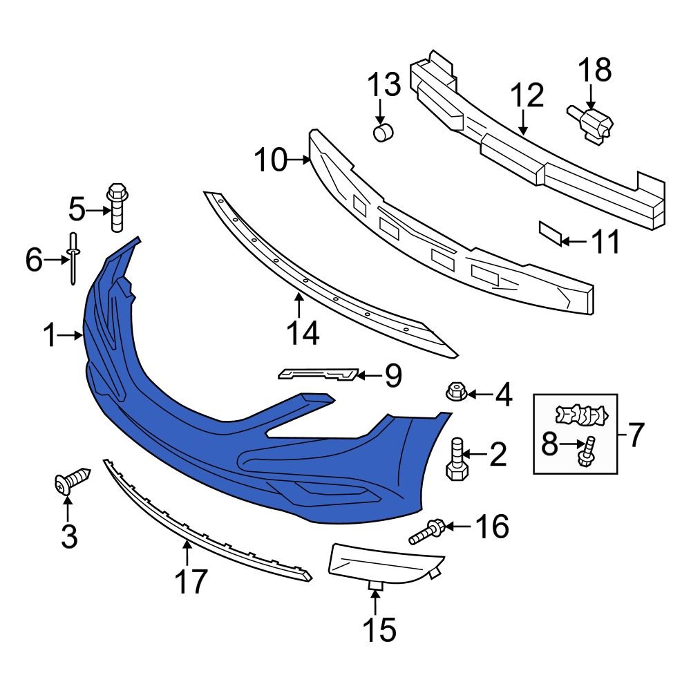 Hyundai OE 865113Q000 - Front Bumper Cover