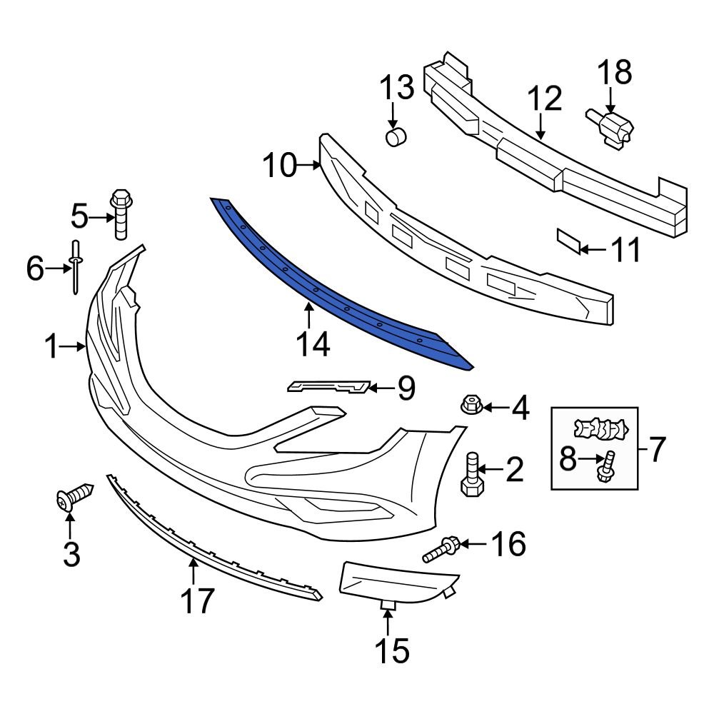 Hyundai OE 865613S000 - Front Lower Grille