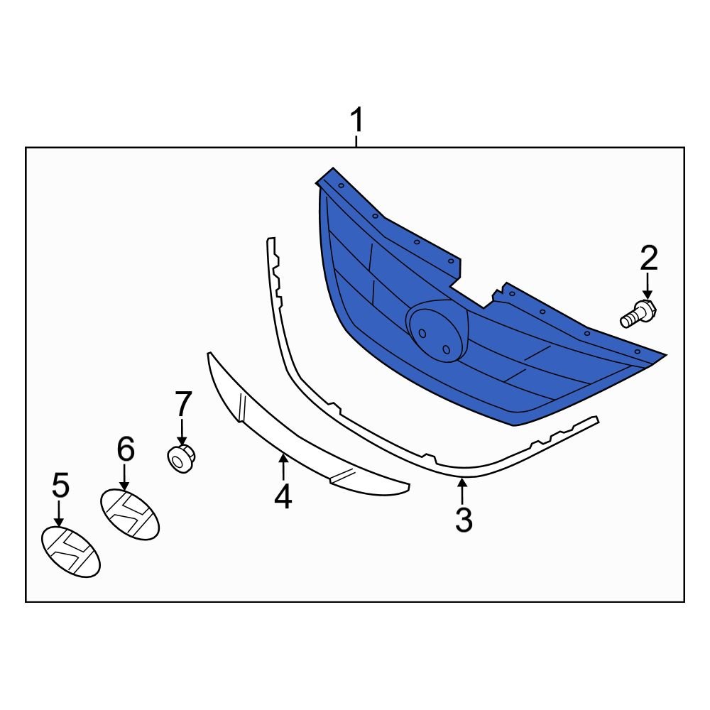 Hyundai OE 863503S000 - Front Upper Grille