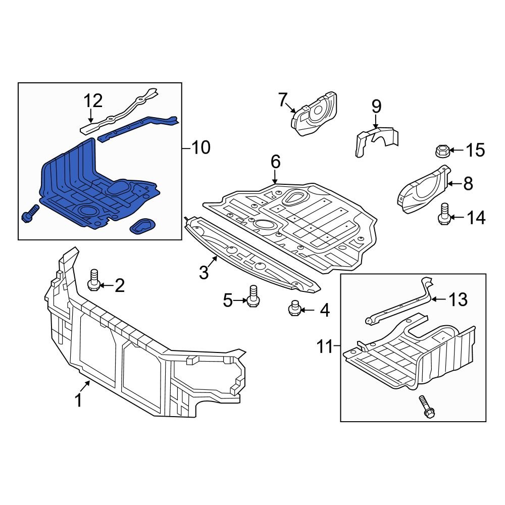 Hyundai OE 291203Q010 - Front Right Outer Fender Splash Shield