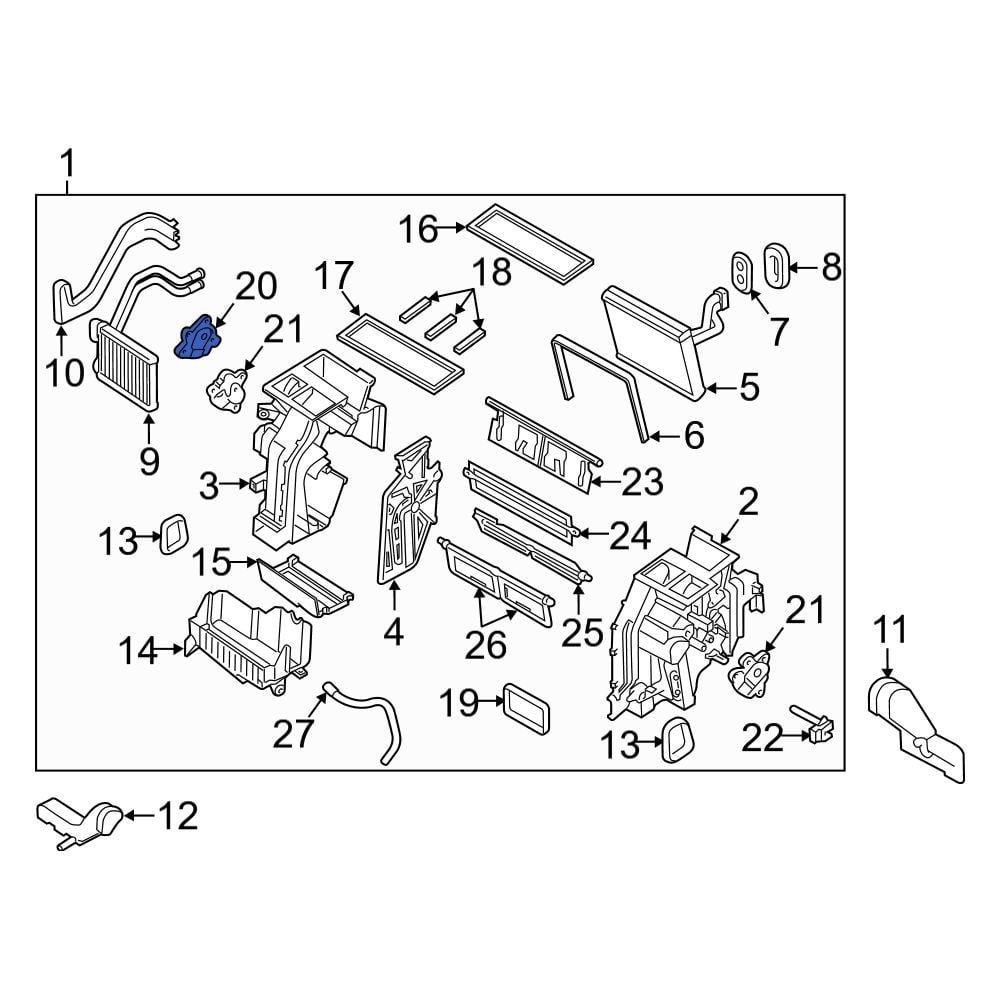 Hyundai OE 971573SAA0 - HVAC Air Inlet Door Actuator