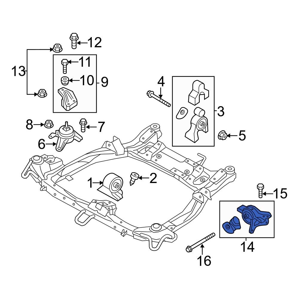 Hyundai OE 218303R100 - Automatic Transmission Mount