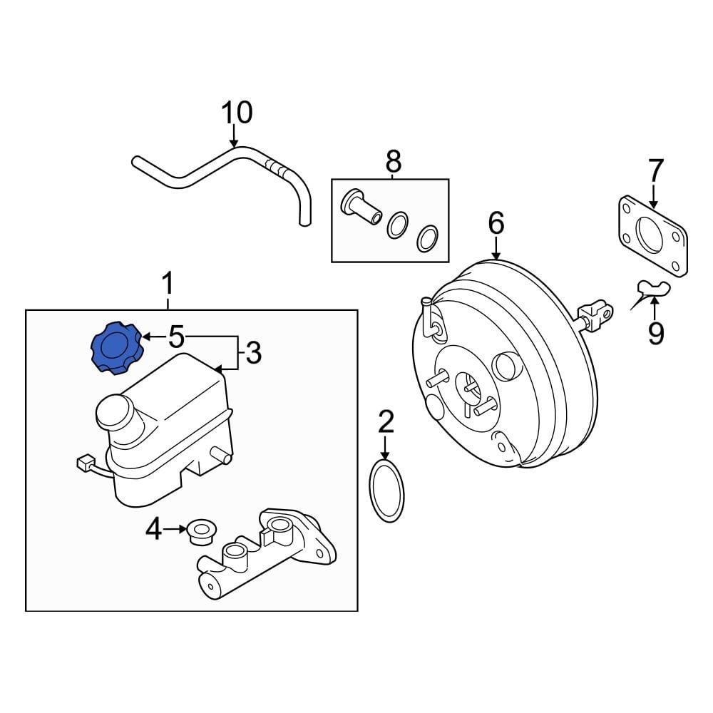 Hyundai OE 585312B500 - Brake Master Cylinder Reservoir Cap