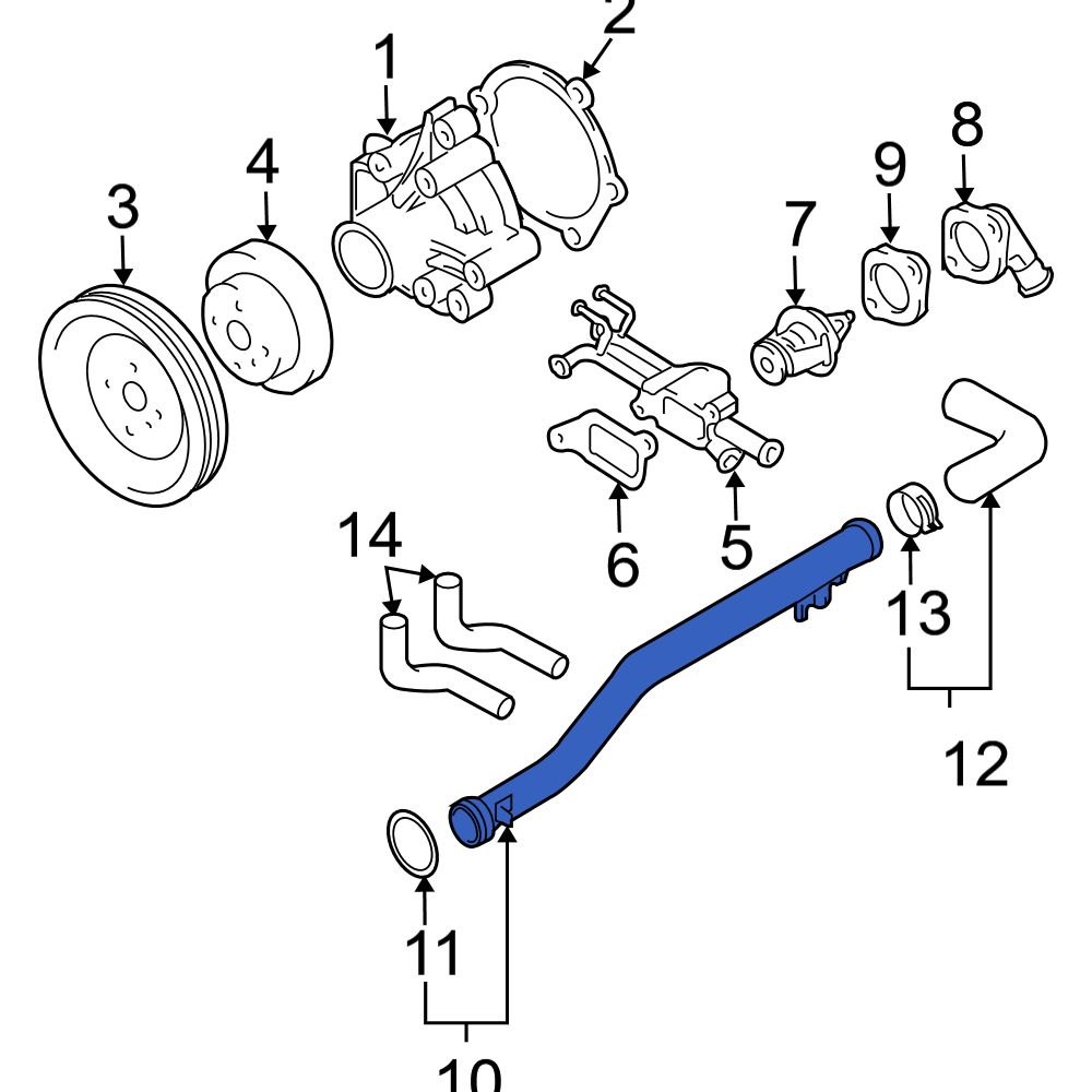 Hyundai OE 2546023000 - Engine Coolant Pipe