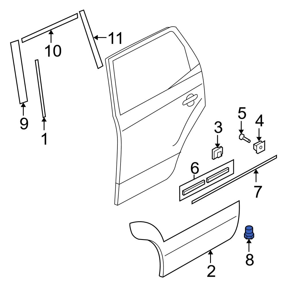Hyundai OE 8659028000 - Cowl Cover Clip