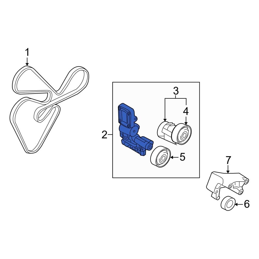 Hyundai OE 2528125000 - Accessory Drive Belt Tensioner Assembly
