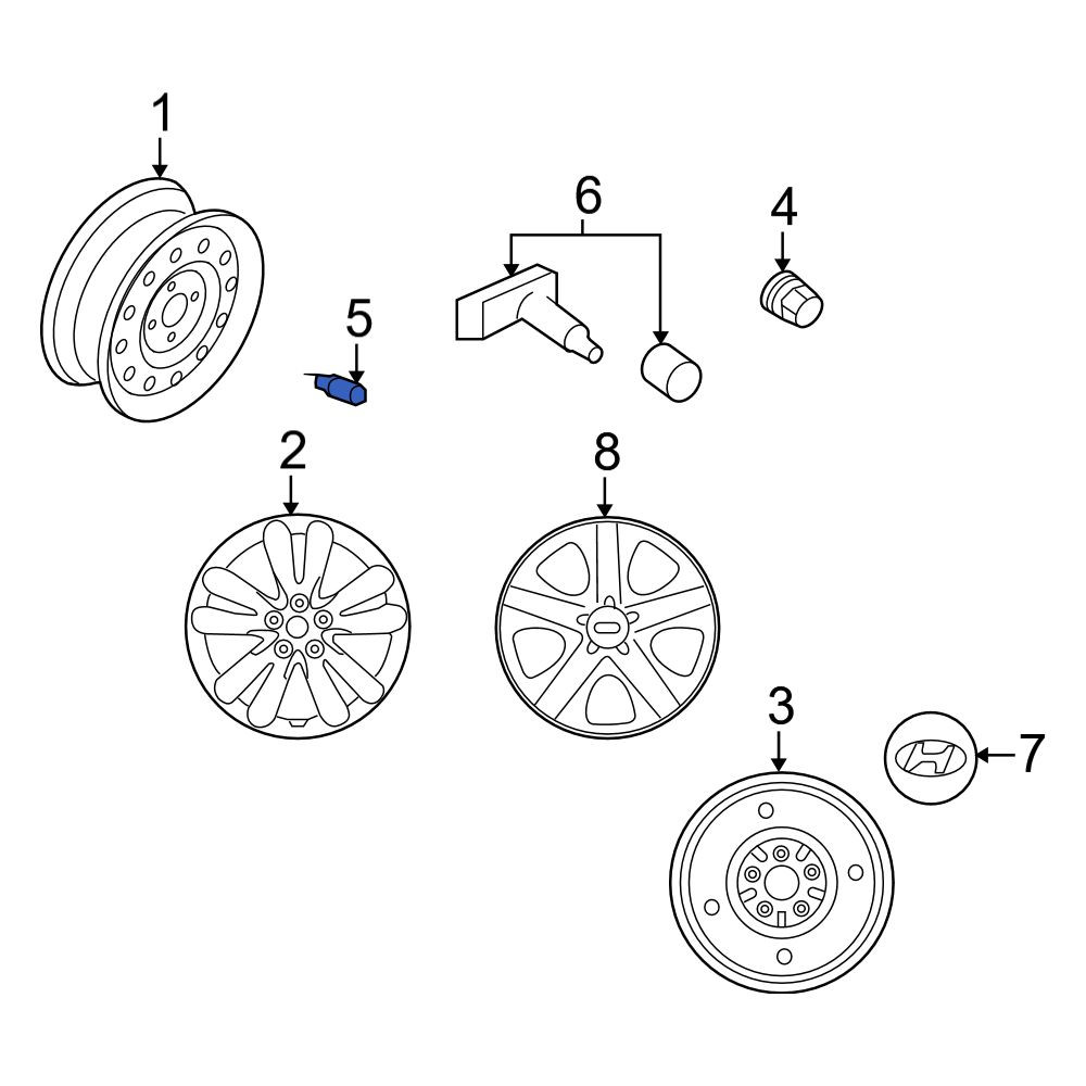 Hyundai OE 5293331300 - Tire Valve Stem