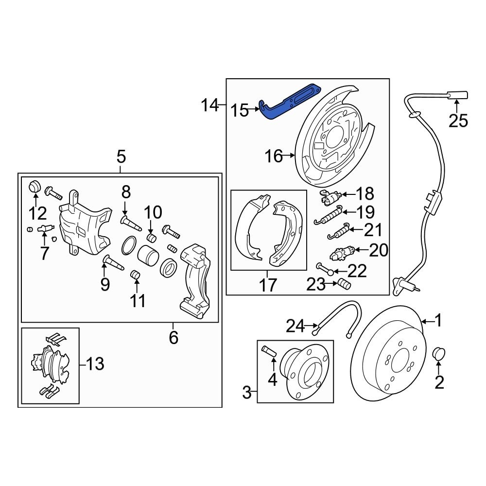 Hyundai OE 582361H100 - Rear Right Parking Brake Cable Guide