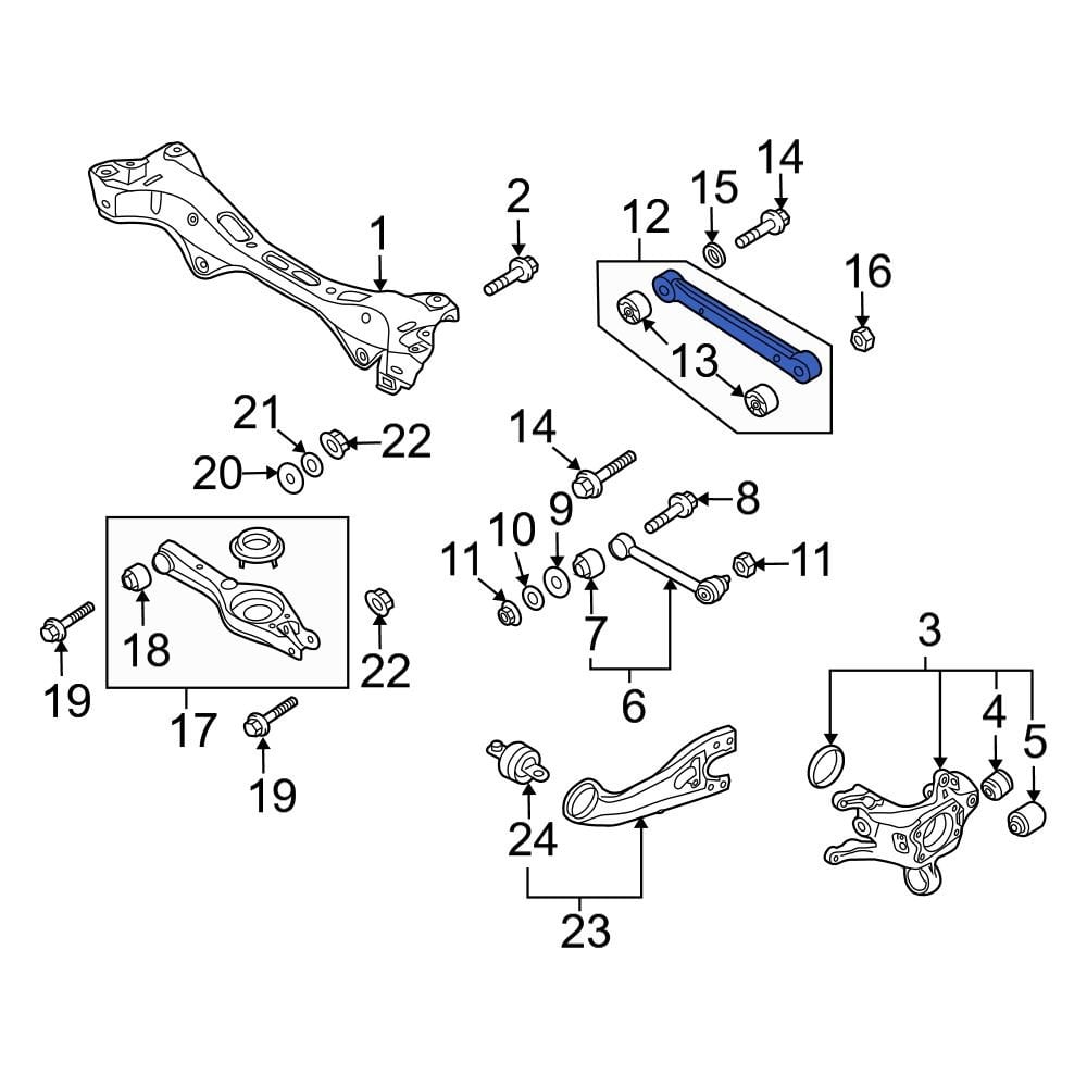 Hyundai OE 551002S050 - Rear Upper Suspension Control Arm