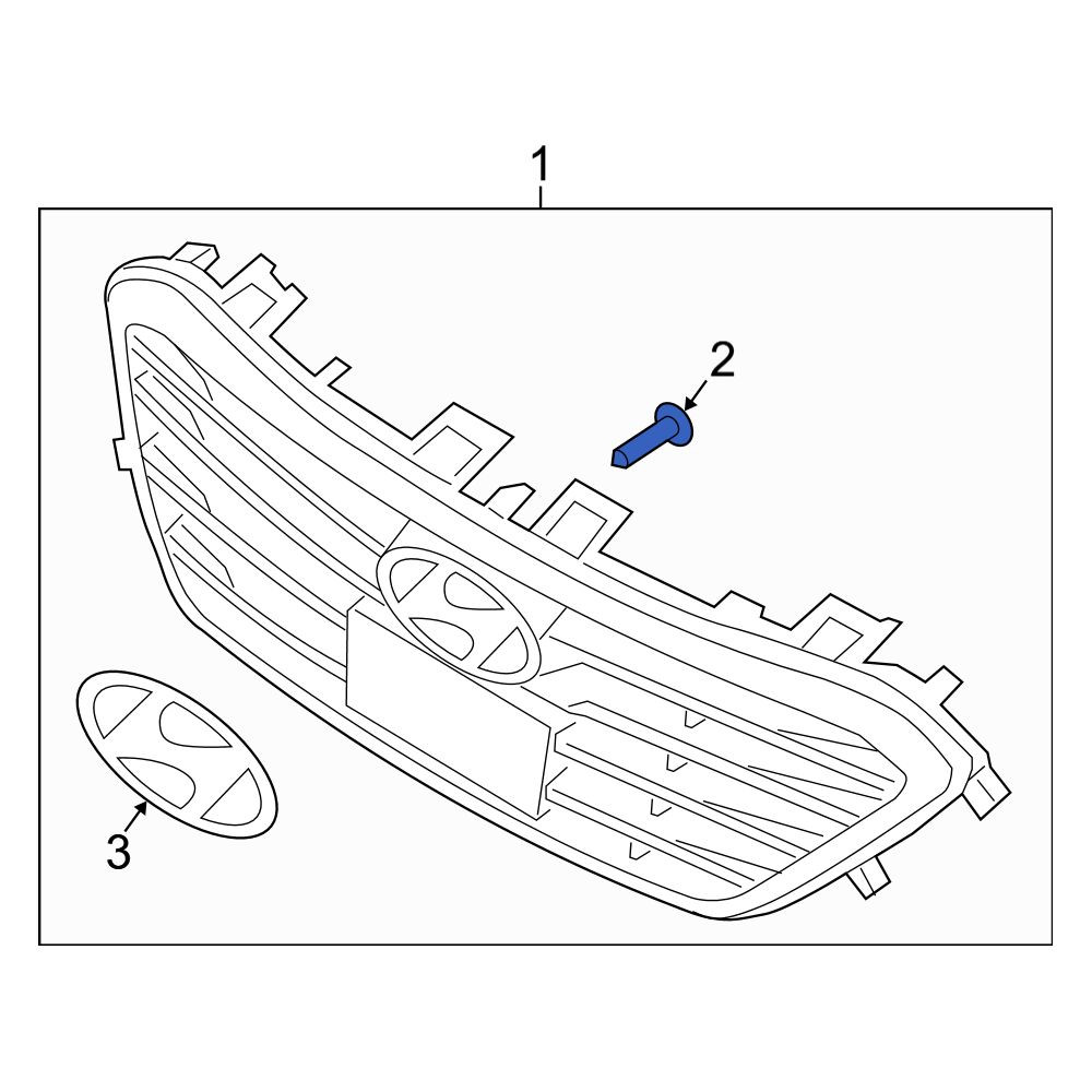 Hyundai OE 1249303127B - Grille Screw