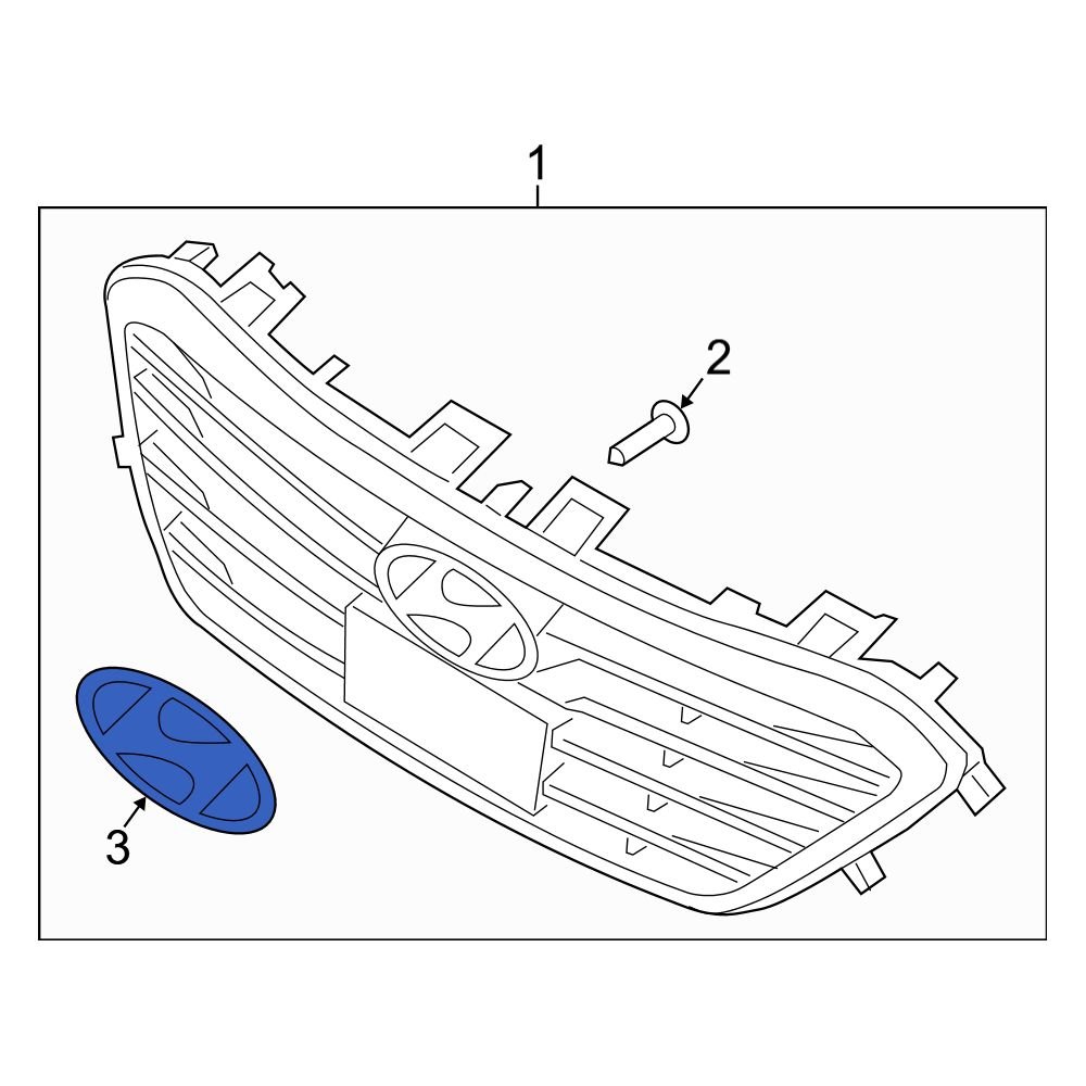 Hyundai OE 86300C2100 - Front Grille Emblem