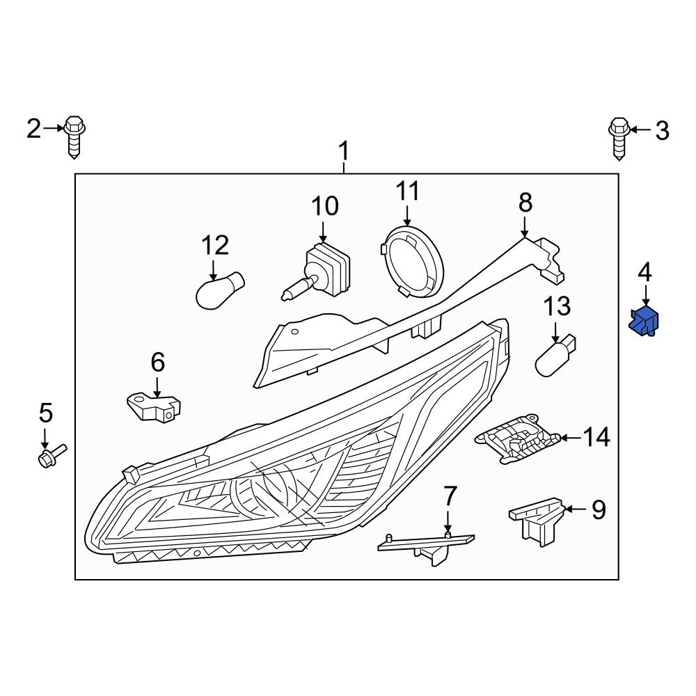 Hyundai OE 9219135000 - Headlight Fastener Clip