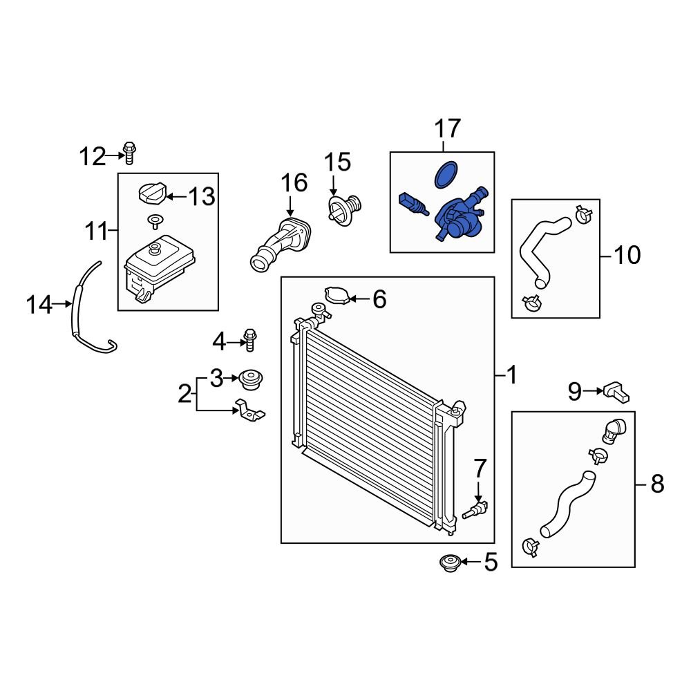 Hyundai OE 256002B701 - Engine Coolant Inlet Flange