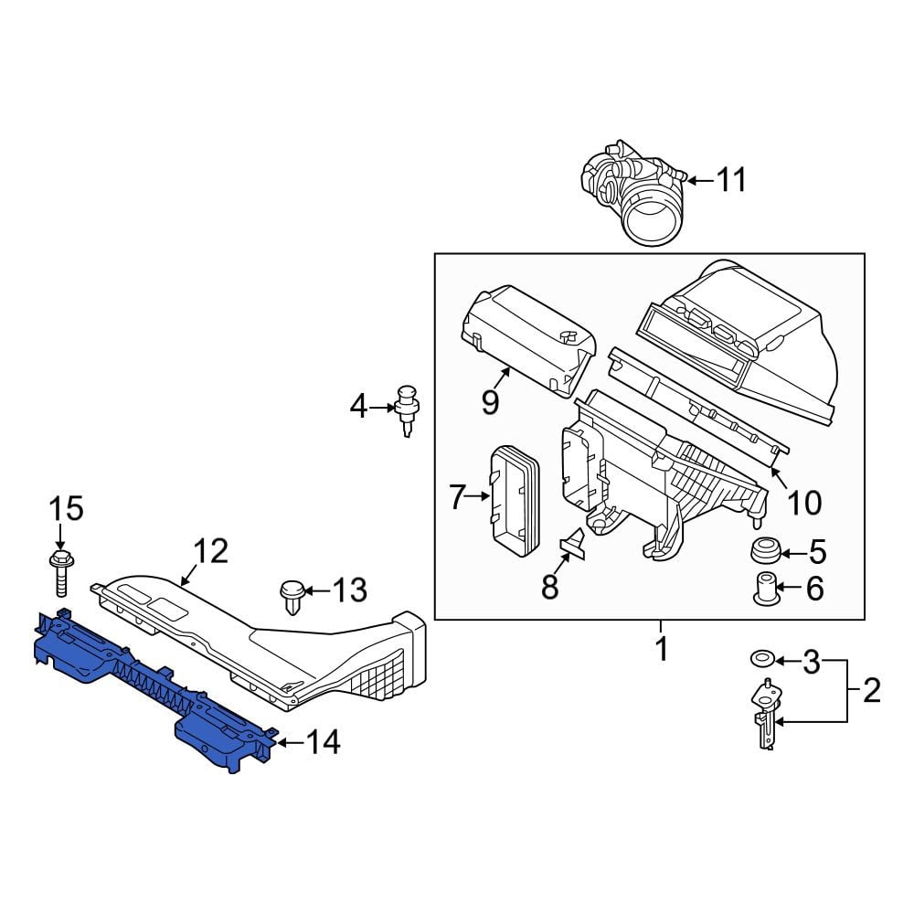 Hyundai OE 28213C1500 - Air Cleaner Baffle