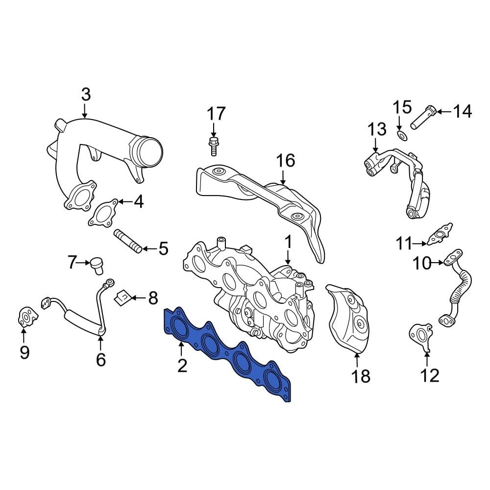 Hyundai OE 285212B700 - Exhaust Manifold Gasket