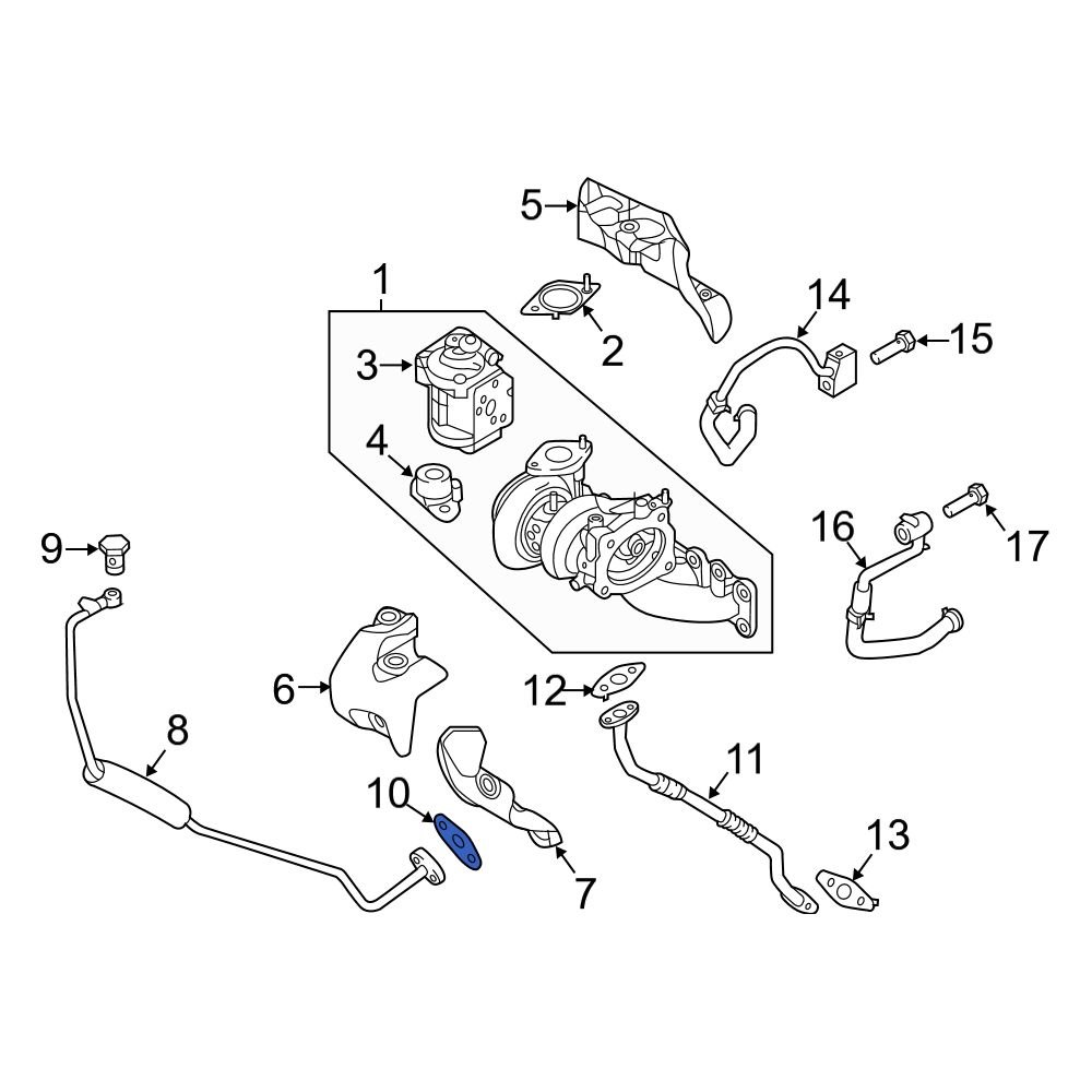 Hyundai OE 282462C400 - Turbocharger Oil Line Gasket