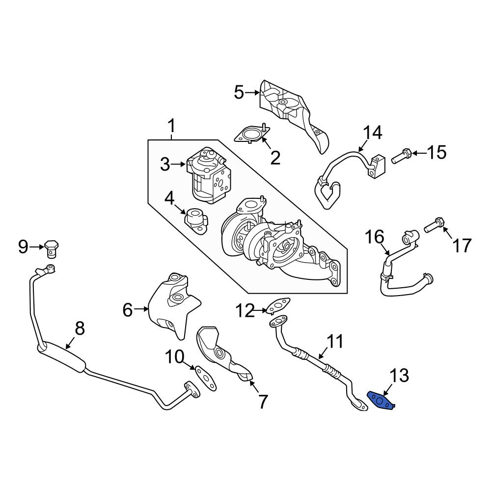 Hyundai OE 282462C400 - Turbocharger Oil Line Gasket
