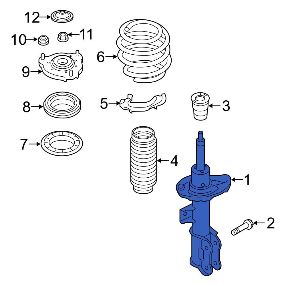 Hyundai OE 54661C2800 - Front Right Suspension Strut