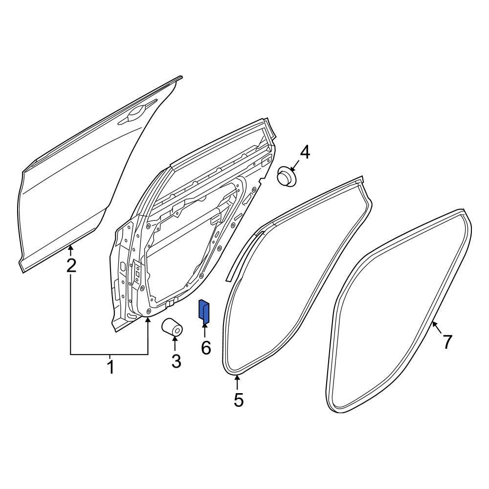 Hyundai OE 821343L000 - Door Seal Clip