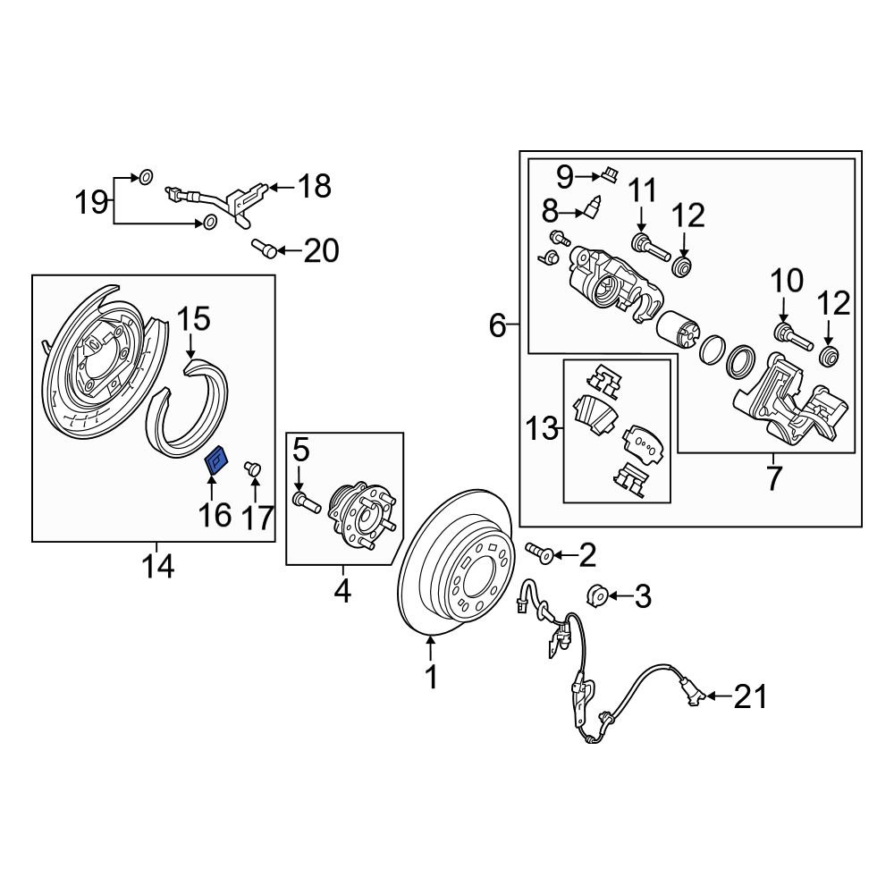 Hyundai OE 582723S200 - Brake Backing Plate Nut