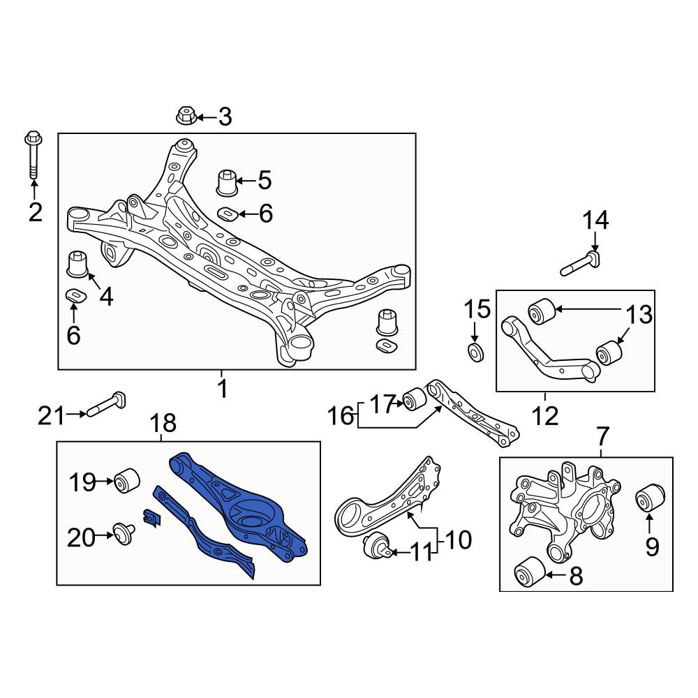 Hyundai OE 54500C1000 - Front Left Suspension Control Arm