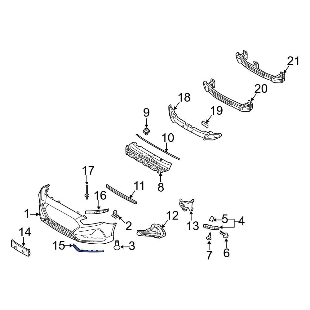 Hyundai OE 86552C2AA0 - Front Right Lower Bumper Trim