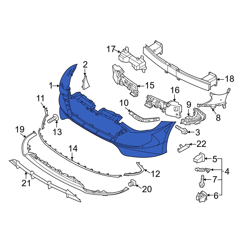 Hyundai OE 86510L0000 - Front Upper Bumper Cover