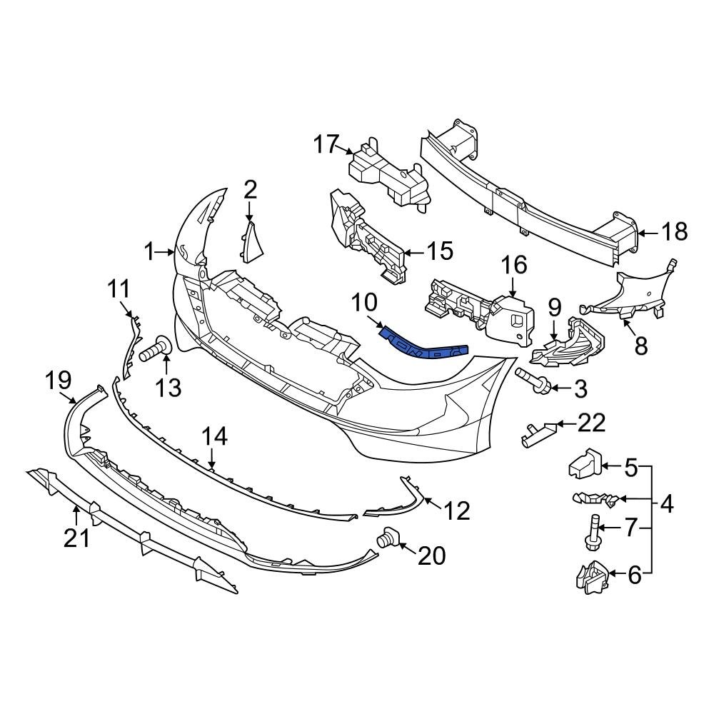 Hyundai OE 865B2L0000 - Front Right Upper Bumper Cover Bracket