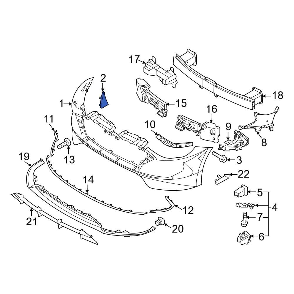 Hyundai OE 86597L1000 - Front Left Bumper Corner Cover
